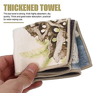 Kichvoe 2pcs Chinese Style Kitchen Tea Towels Chinoiserie Dish Towels Kitchen Bar Towels Large Plate Cloth Gongfu Tea Tray Mat Kung Fu Tea Accessory Set (Style 2)