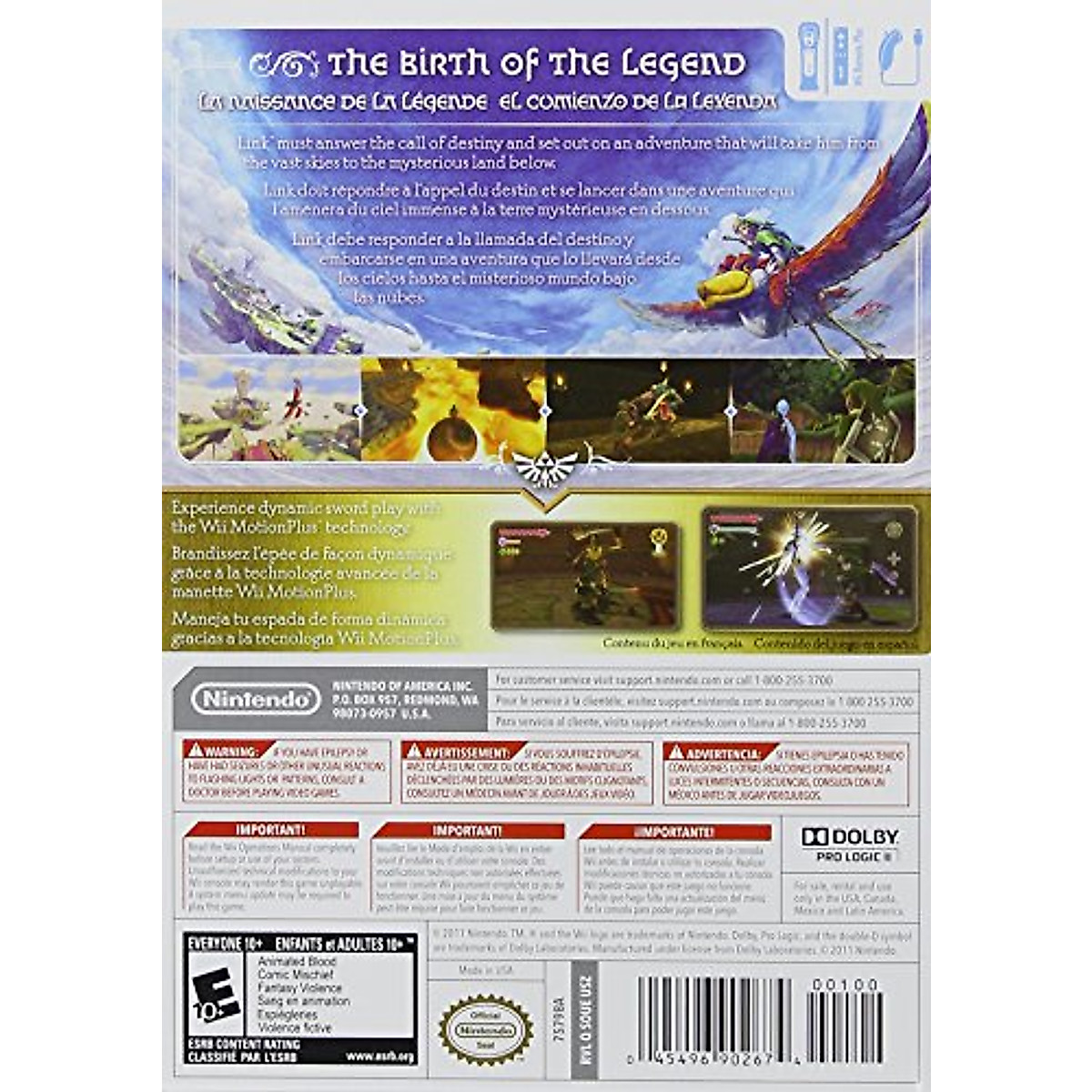 The Legend of Zelda: Skyward Sword with Music CD