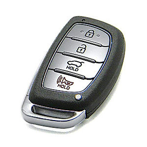 A.M.E. 2PCS Key Fob Cover for Hyundai Tucson Elantra Sonata Smart 4Button Remote , (Push Button) Case Skin Protector (RED & Black)