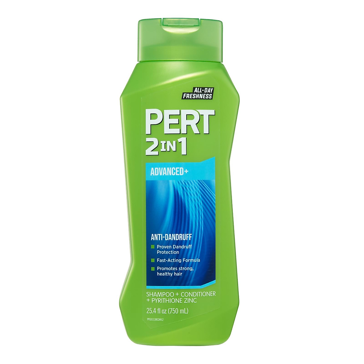 Pert Anti-Dandruff 2 in 1 Shampoo and Conditioner - Advanced Shampoo Conditioner with 2 Percent Salicylic Acid - Dandruff Shampoo with Zinc - 25.4 oz 4 Pack