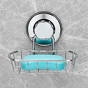iPEGTOP Suction Cup Deep Shower Caddy Bath Wall Shelf & Soap Dish for Large Shampoo Shower Gel Holder Bathroom Storage