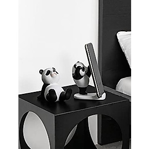 Phone Stand Desk Accessories Resin Panda Figurines Home Decor Decorative Tabletop Ornaments Cute Phone Holder