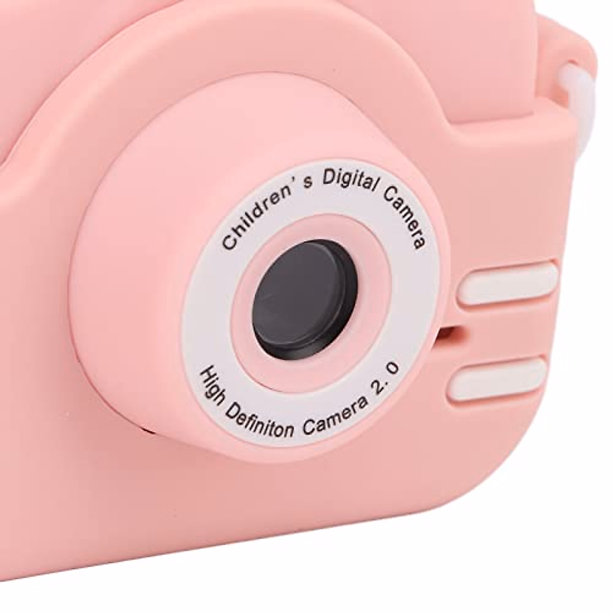 Jopwkuin Digital Camera for Kids, Music Play Rounded Shape Design Kids Camera 1-4x Anti Skid for Taking Pictures Recording for Gift(Pink)