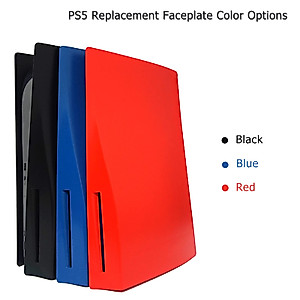 PS5 Faceplate Console Replacement Cover for Disk Console DOBEWINGDELOU Face Plate Shell Hard Shockproof Skin Case for PlayStation 5 Disc Console ABS Anti-Scratch Dustproof Replacement Plate Red