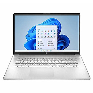 HP Laptop Touchscreen Windows 11, 17.3 inch Display, AMD Ryzen 5 5500U 4GHz, USB Type-C, HDMI, Numeric Keypad, Webcam for Zoom Meeting, Lightweight, Thin, w/HDMI Cable (12GB RAM | 1TB HDD)