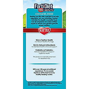 Kaytee Forti-Diet Pro Health Cockatiel Pet Bird Food, 5 Pound