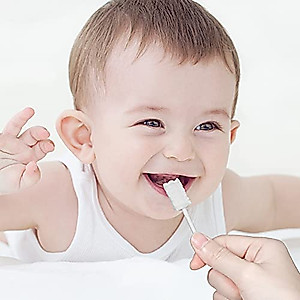 XANAD Baby Toothbrush, 36PCS Infant Toothbrush, Baby Tongue Cleaner, Newborn Baby Disposable Tongue Cleaning Infant Oral Stick Dental Care for 0-36 Month Baby, 1Pcs Finger Toothbrush Include