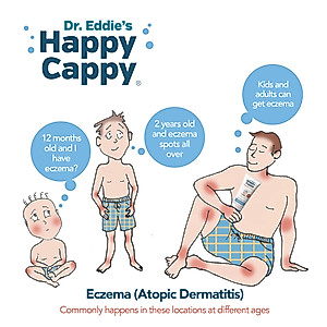 Happy Cappy Baby Shampoo and Body Wash - Eczema Body Wash for Kids, Toddler, Adults, Helps with Dryness, Reduces Itching and Redness, Dermatologist Tested, Fragrance Free - 8 Fl Oz (Pack of 2)