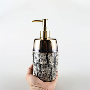 Soap Bottles 550ML Large Capacity Lotion Bottle Vintage Home Multifunctional Press Bottle Ceramic Soap Dispenser Soap Dispenser