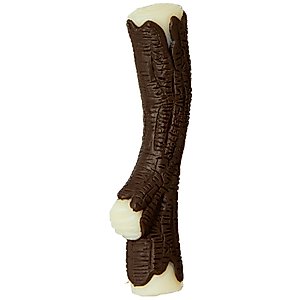 Nylabone Extreme Tough Dog Chew Toy Wooden Stick, Durable, Cleans Teeth, Bacon Flavour, M, for Dogs Up to 16 kg