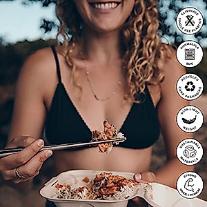 MAGSTICKS Premium Magnetic Titanium Chopsticks - Reusable Travel Chop Sticks - Korean, Japanese, Chinese & Oriental Eating & Cooking Chopsticks - 100% Eco-friendly - Light-weight for Kids and Adults