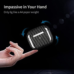 MONOCARBON Carbon Fiber Case for AirPods 3 Magnetic Wireless Charging AirPod 3 Cover, Slim Carbon Fibre Cover for AirPods 3 Earbuds-Ultra Protect