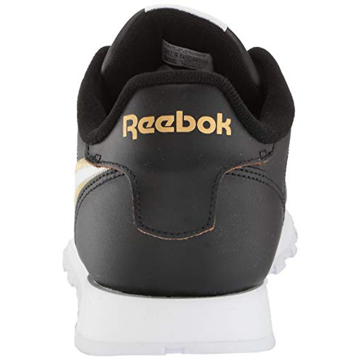 Reebok unisex-adult Classic Leather,Black/White/Gold Met.,11.5 M US