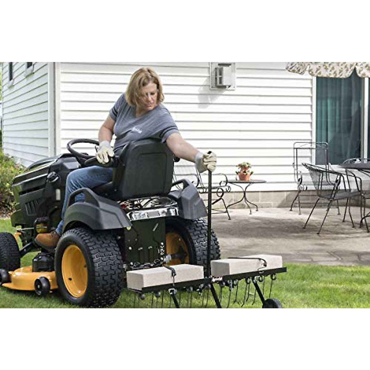 Agri-Fab 45-0295 48-Inch Lawn Dethatcher, Medium, Black
