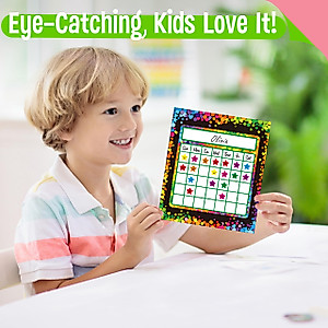 66 Pack Classroom Incentive Chart in 2 Designs with 2024 Star Stickers for Classroom Teaching or Family Using