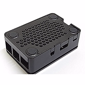 Black Protective Case/Box/Enclosure for Raspberry Pi Model B/ 2/3 with Aluminum Heatsink Cooler - Access to All Ports
