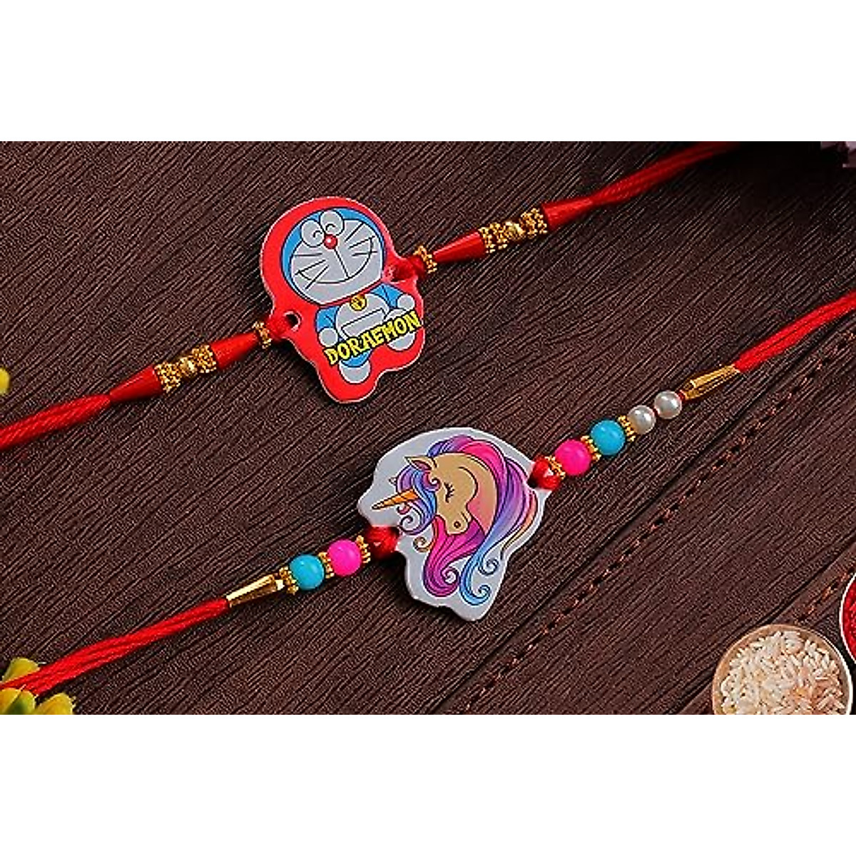 Siddhatva Set of 2 Combo Rakhi for Brother Traditional Fancy Cartoon Rakhi for Small Brother Thread Band for Bhaiya Fancy Rakhee Rakhshabandhan