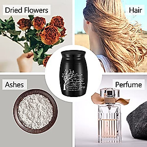 3 Inches Small Urn for Ashes Tree of Life Aluminum Mini Urn for Ashes Cremation Keepsake for Human Ashes Memorial Ashes Holder for Women Men