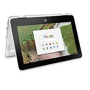 HP 11-ae051wm 11.6” X360 Touchscreen Chromebook - Intel Celeron N3350 1.1GHz 4GB RAM 64GB eMMC Snow White (Renewed)