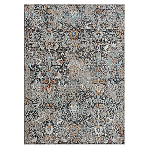 LUXE WEAVERS Vintage Floral Gray Area Rug 8x10 Area Rug