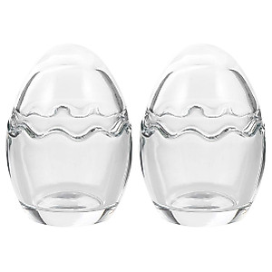 Cabilock Jam Jars 2pcs Glass Yogurt Jars Clear Pudding Cup Crystal Dessert Bowls Dessert Cup Egg Shape Serving Mixing Bowls Glassware for Mousse Ice Cream Appetizers Dessert 100mL Jelly Jars