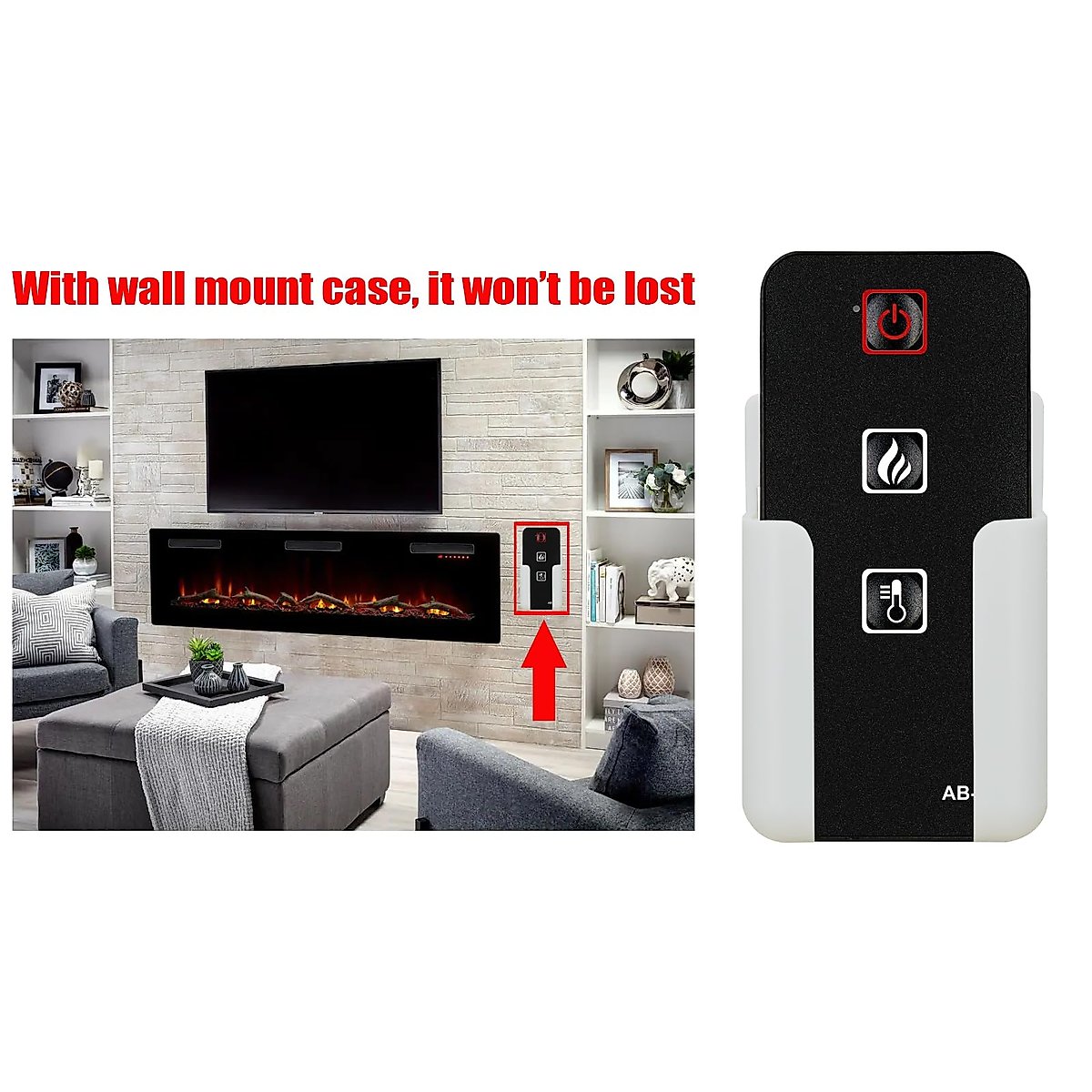 Replacement for StyleWell Fireplace Heater Remote Control WH200-23C1D-R HDFP48-45 HDFP48-45AE