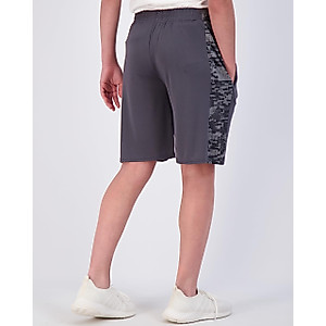 Real Essentials Dry Fit Dri-Fit Big Boys Girls Youth Clothing Active Athletic Performance Basketball Soccer Tennis Exercise Summer Activewear Gym Teen Running Shorts Set 11, L (12/14), Pack of 5