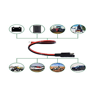 LIXINTIAN 14AWG SAE Connector Extension Cable, (3Pack) SAE Quick Connector Disconnect Plug SAE Automotive Extension Cable, Solar Panel SAE Plug- 30cm/1ft