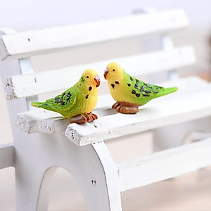 Miniature Parrot Fairy Garden Accessories, Mini Parrot Figurine for Fairy Garden Decoration, Cake Topper, Landscape Decor, DIY Crafts, Car Decoration, Moss Landscape,Bonsai Craft Decor,Terrarium