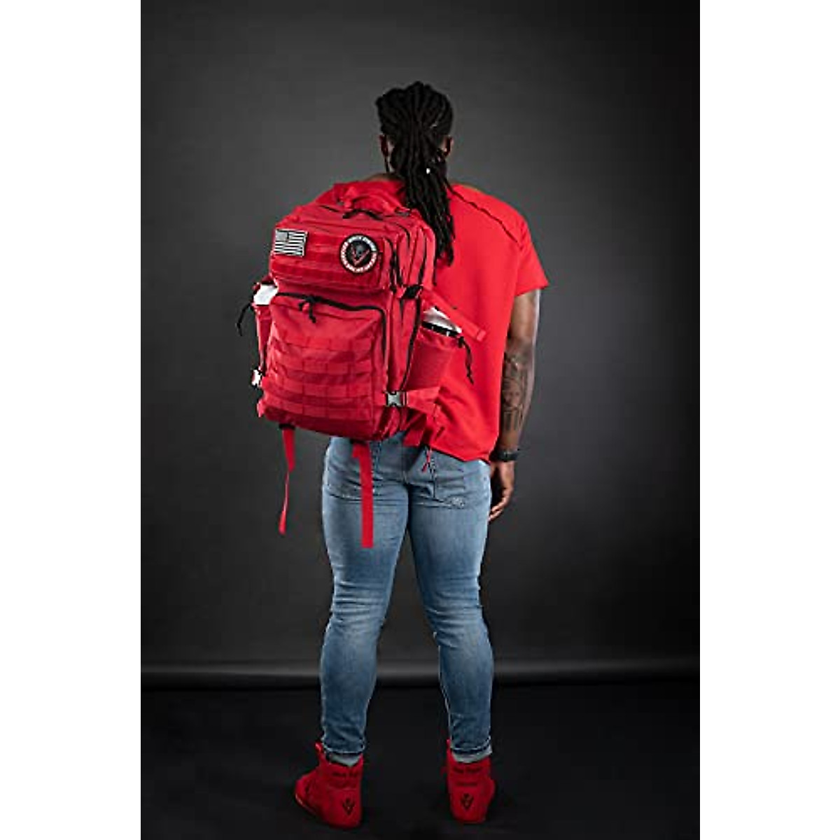 Ninja Viking Gym Backpack for Men and Women (RED)