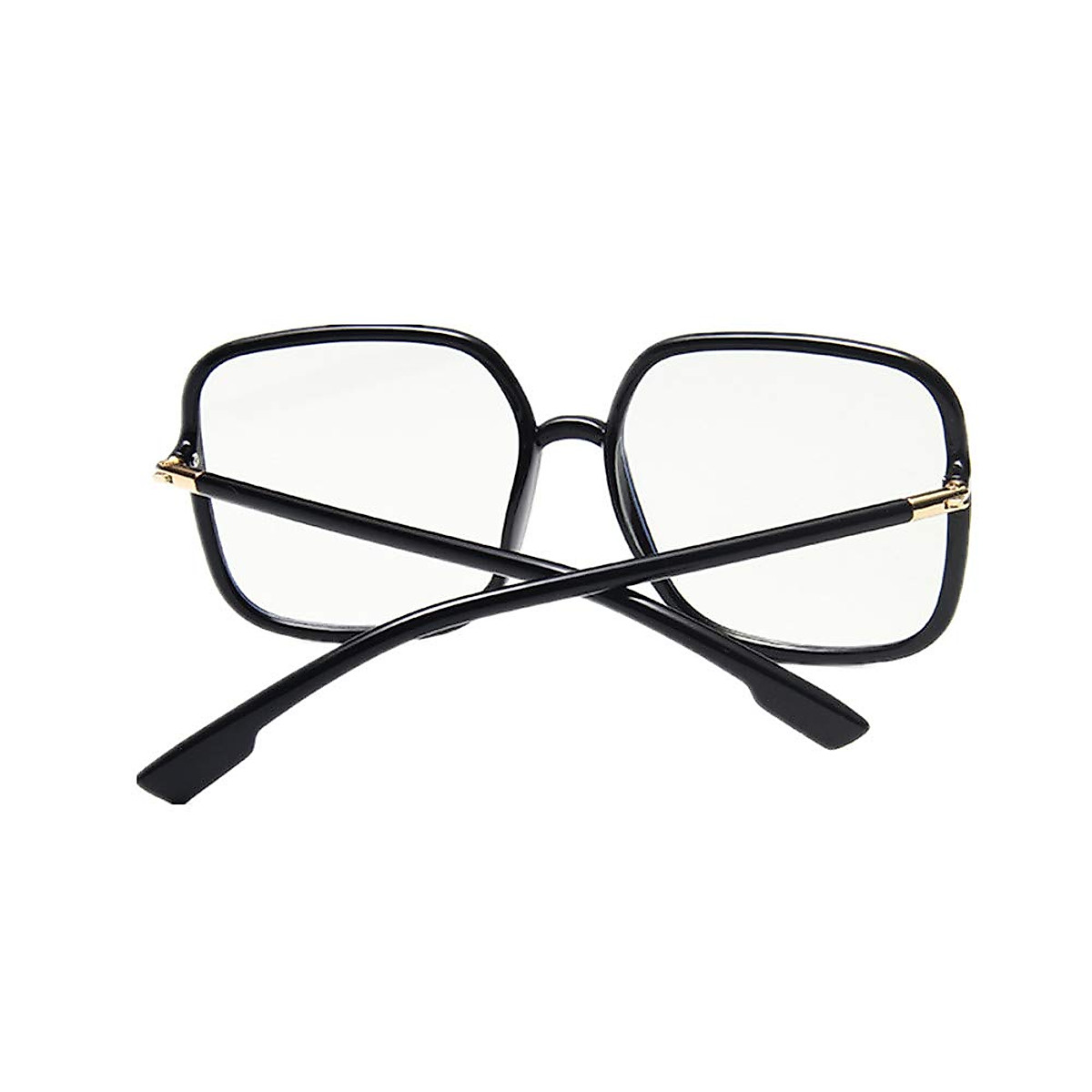 Shiratori Woman's New Retro Blue Light Blocking Glasses Big frame Nerd Eyeglasses Frame Anti Blue Ray Computer Game Glasses Black