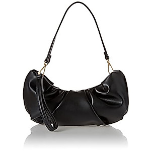 The Drop Women's Ulla Ruched Convertible Clutch, Black, One Size