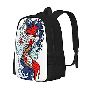 Backpack for Teens Adults,Pug Dog Print Puppy Funny Quote Durable Travel Backpacks College Bookbags Business Computer Bags for Campus Work Hiking Camping Commuting Shopping Sport