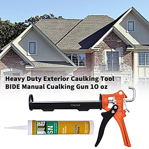 Finder Standard Size 10oz Silicone Caulking Gun, Manual Cartridge Rod Cradle，Fits 10 oz tube/cartridge (Caulking gun only)