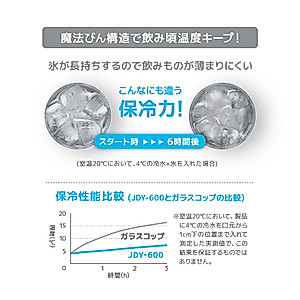 Thermos JDY-600 S Vacuum Insulated Tumbler, 20.1 fl oz (600 ml), Stainless Steel, Dishwasher Safe, Magic Bottle Structure, Hot or Cold