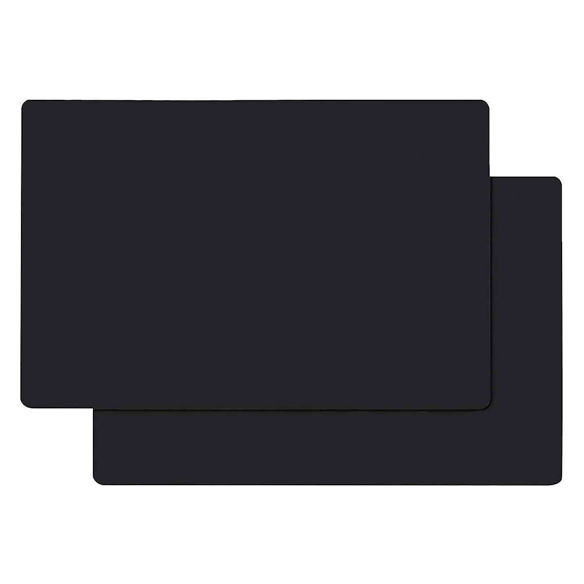 Silicone Counter Mats Set of 2, Heat Resistant, Kitchen Countertop Protector, Non Slip, Black