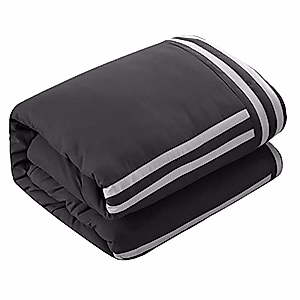 Chic Home Zarah 10 Piece Comforter Bedding with Sheet Set and Decorative Pillows Shams, Queen, Grey