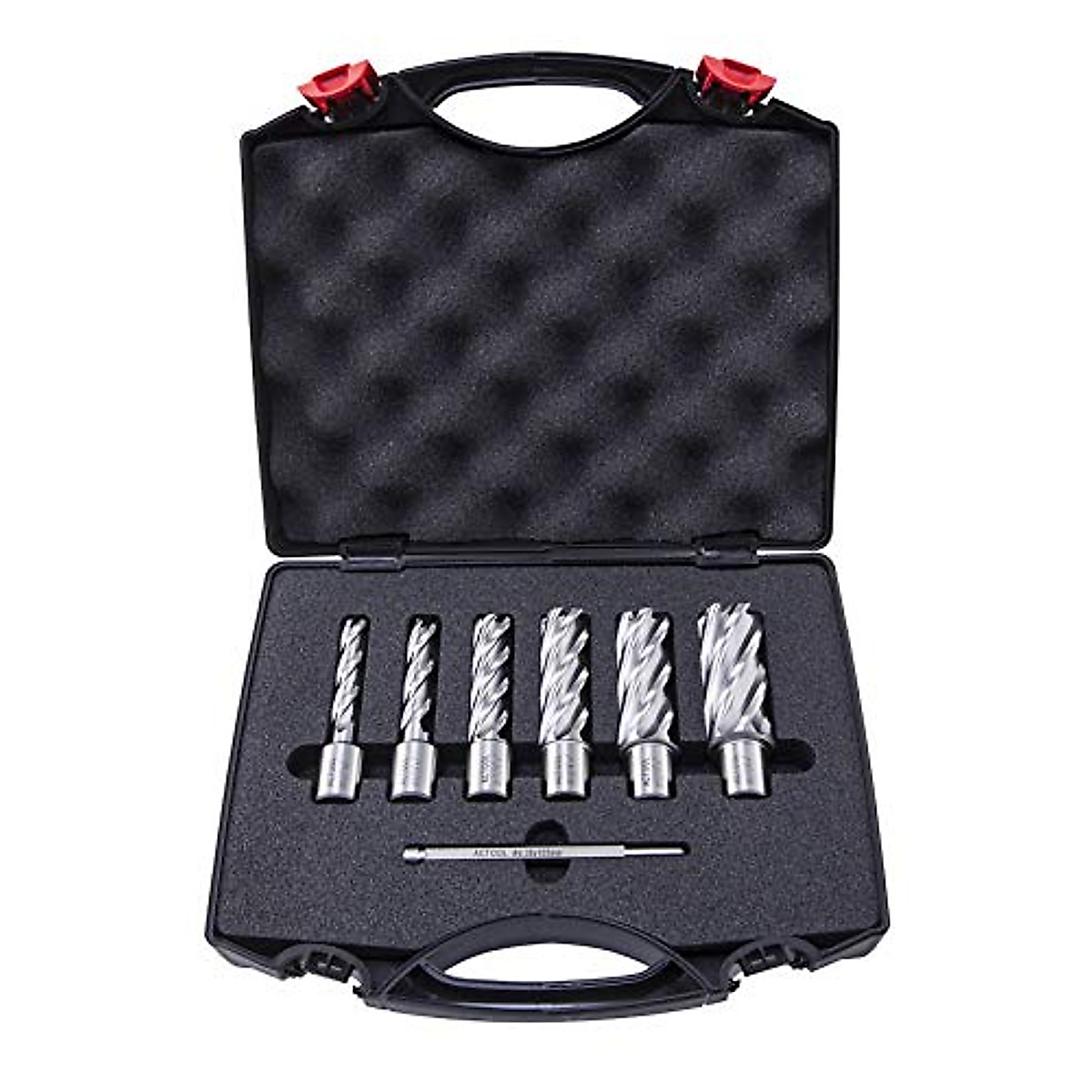 ACTOOL 6 PC 1/2" to 1-1/16" HSS ANNULAR Cutter Set 2" Cutting Depth with 3/4'' Weldon Shank