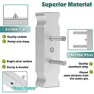 Aluminum Self-Centering Scribe/Knife Makers Center Scribe/Center Line Scribing Marking Tool for Metal