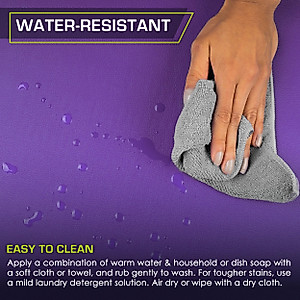 ProsourceFit Tri-Fold Folding Thick Exercise Mat 6’x2’ with Carrying Handles for MMA, Gymnastics, Stretching, Core Workouts, Purple, ps-1948-tfm-purple