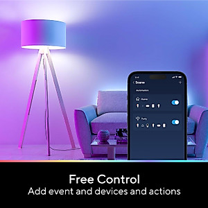 U-tec Smart Light Bulbs, 1100 Lumen, 90+CRI WiFi Mesh & Bluetooth Color Changing A19 Light Bulb, 16 Million DIY Colors RGB Light Bulbs, Work with Alexa, Google Assistant Home App, 2 Pack