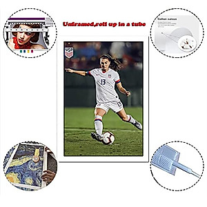 XDE Alex Morgan US Women's Soccer World Cup Canvas Art Poster and Wall Art Picture Print Modern Family Bedroom Decor Posters 16x24inch(40x60cm)