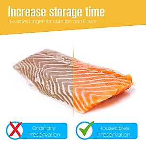 Houseables Vacuum Sealer Bags, Food Saver Rolls, Sous Vide Seal Bag, 8 & 11 Inch x 50 Ft Combo, 2 Pack, Large, Heavy Duty, Vaccum Sealed Roll, For Meal Storage, Vac Sealing Machine, Freezer, Reusable