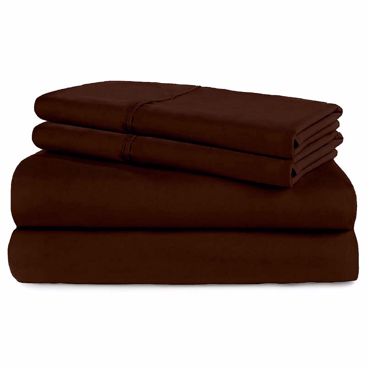 MGPS 400 Thread Count - 100% Pure Egyptian Cotton - 4 Piece Sheet Set, Fits Upto 15" Deep Pocket, Smooth & Soft Sateen Weave - |Queen, Chocolate Solid|