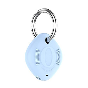 TenCloud 3-Pack Cases Compatible with Samsung Galaxy SmartTag Tracker Finder Portable Silicone Durable Key Ring Case for Galaxy SmartTag (Blue+Teal+Gray)