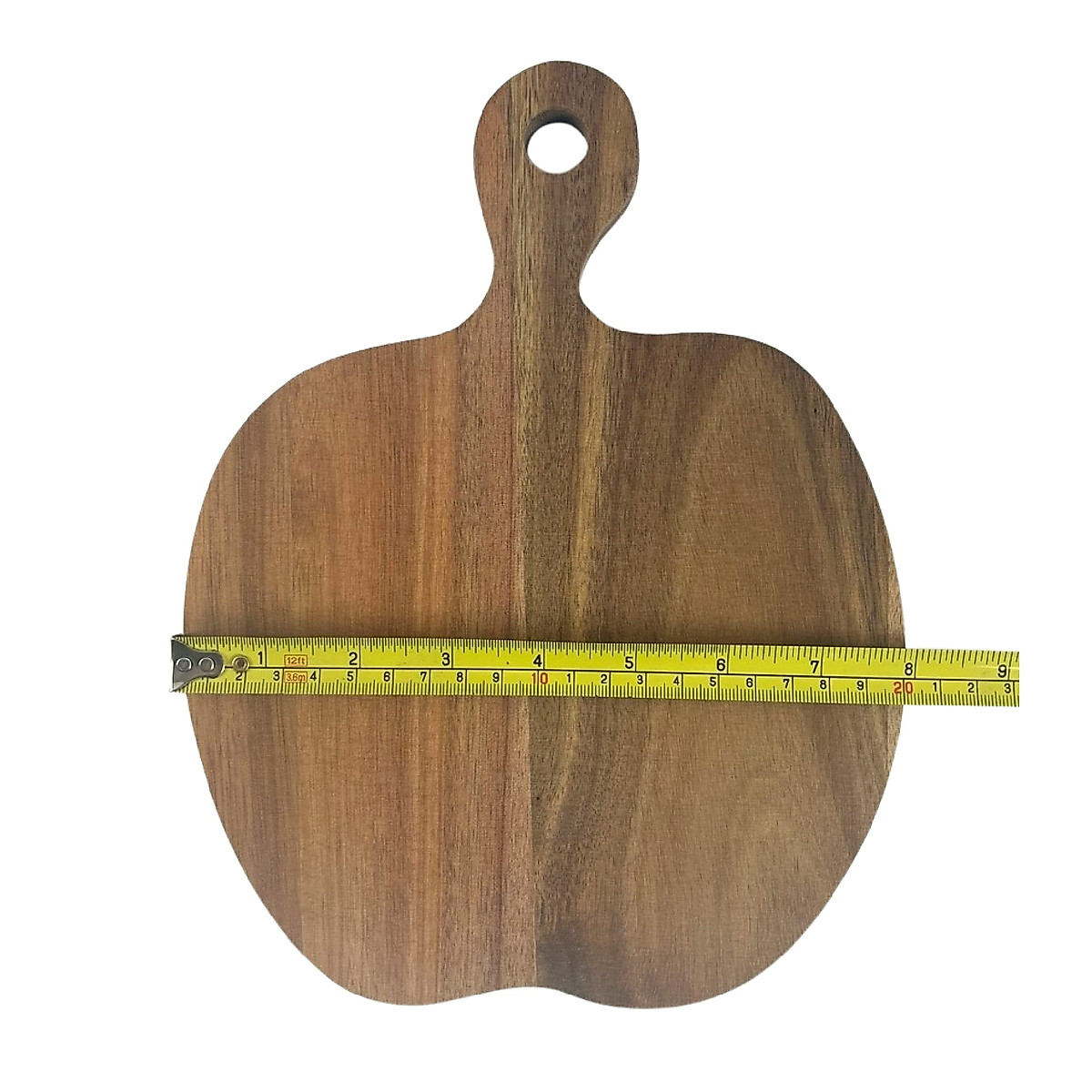 (Set of 6) 10.5" Apple Shaped Bulk Plain Acacia Cutting Board with Handle | For Customized, Personalized Engraving Purpose | Wholesale Premium Acacia Board (10.5" Apple)