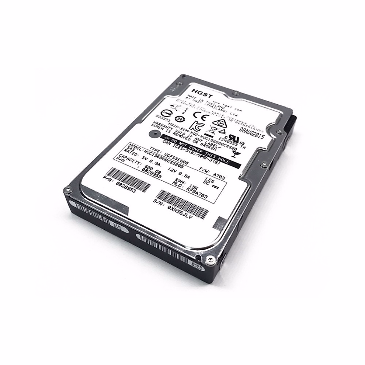 Hitachi HUC156060CSS200 2.5" 600GB SAS 12Gb/s 15K RPM 128M 512N 0B28953 (Renewed)