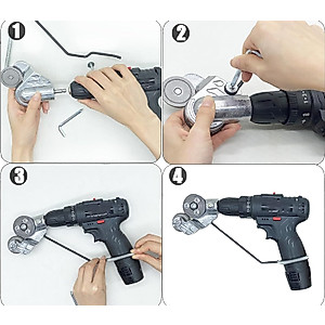 Electric Drill Plate Cutter Attachment, 2025Upgraded Metal Sheet Cutter Adapter - Drill Cut Pro Metal Plate Cutting - Nibbler Metal Drill Attachment for Iron, Copper, Aluminum, and Steel Sheets
