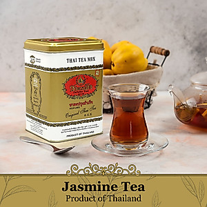 Number One Original Thai Tea Bags Extra Gold for Iced Tea, Milk Tea or Boba Tea Beverages with Stronger, Bolder Taste, Restaurant-favored Traditional Brand from Thailand (0.09oz x 50 Tea Bags)