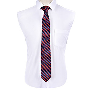 CROATTA Men's Stripe Ties, Polka Dot Tie, 2.95" Classic Business Casual Necktie, Anti-wrinkle and Durable (Elephant)